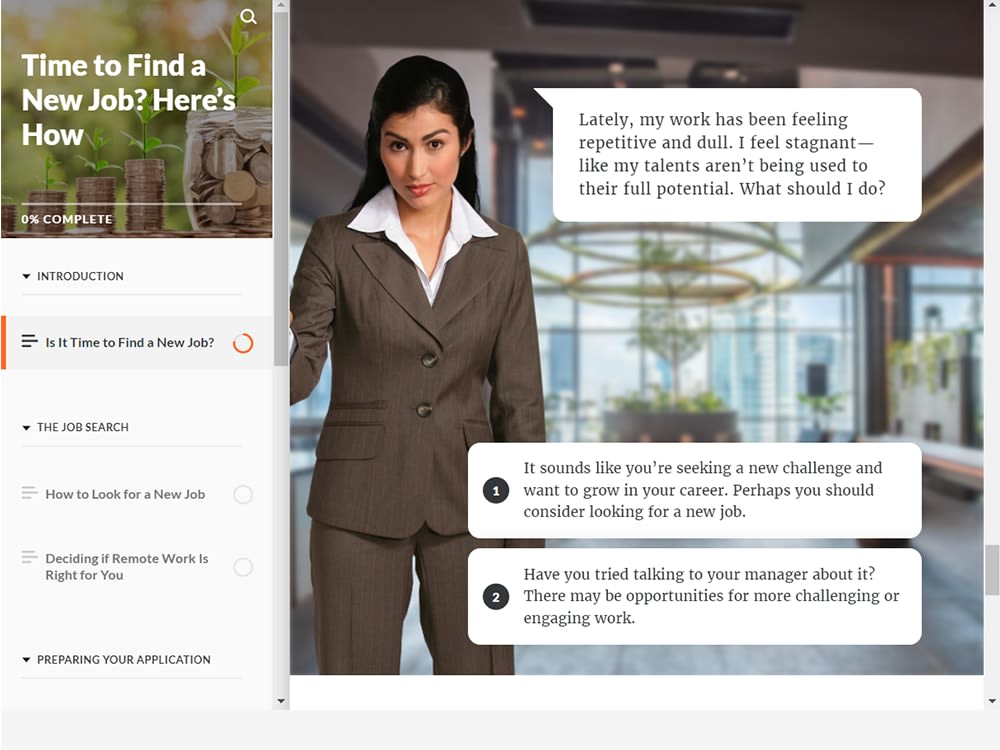 A fully developed Articulate Rise training course. | Upwork