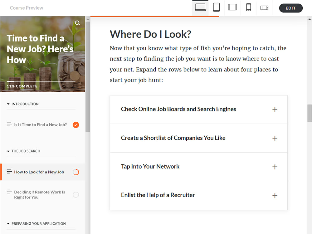 A fully developed Articulate Rise training course. | Upwork