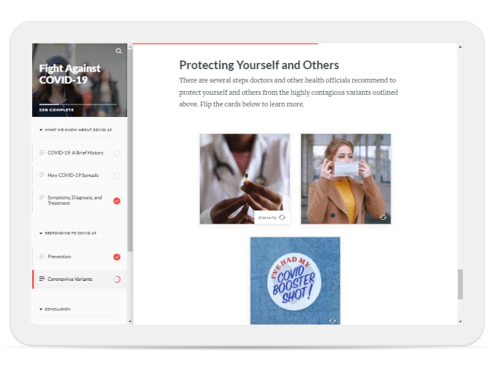 A fully developed Articulate Rise training course. | Upwork