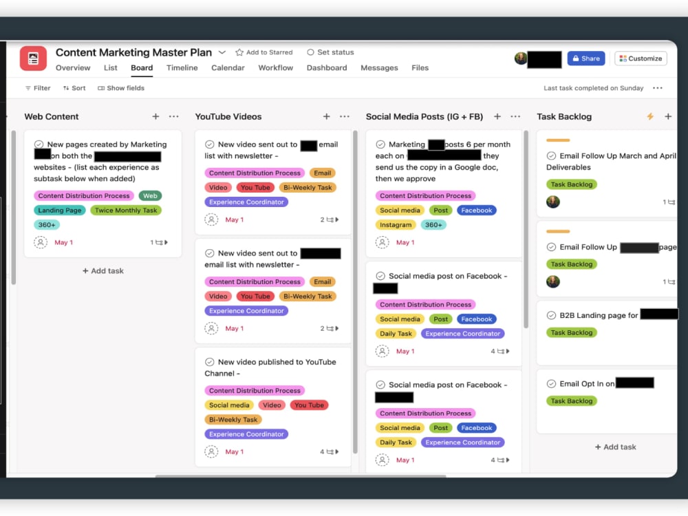 Set up of Asana Workspace with custom project workflow and consulting | Upwork