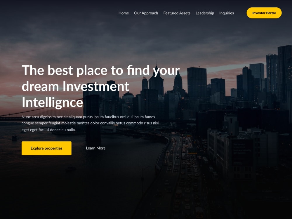 Unique and creative web template, responsive website UI UX design in ...
