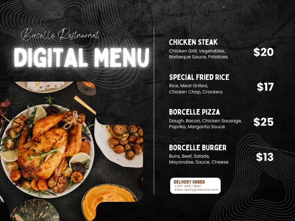 A digital menu design, menu board for your restaurant shop and Hotels ...