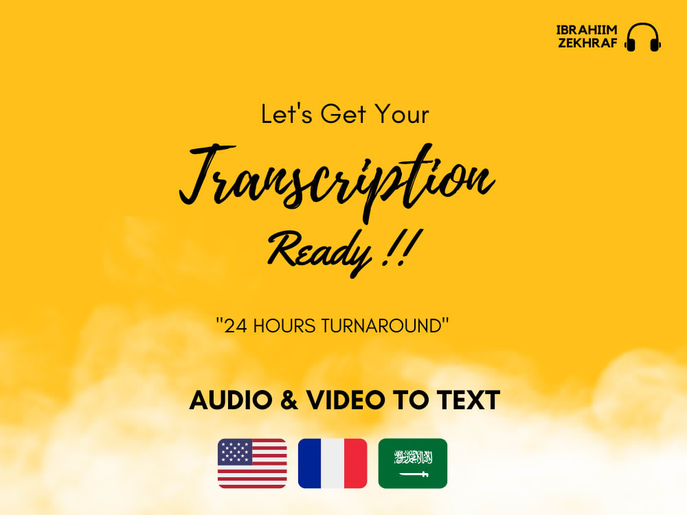 An accurate and fast transcription in less than 24 hours | Upwork