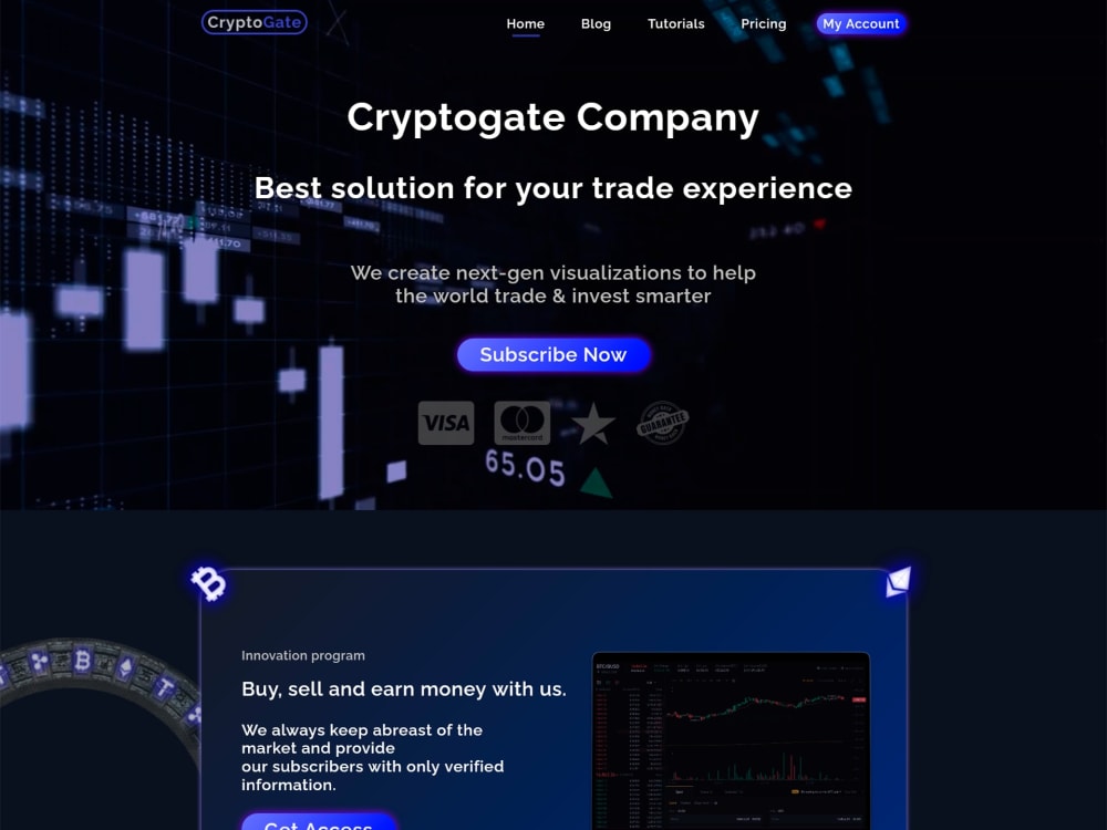 Eye-catching Landing page website +interactive animations/parallax effects | Upwork