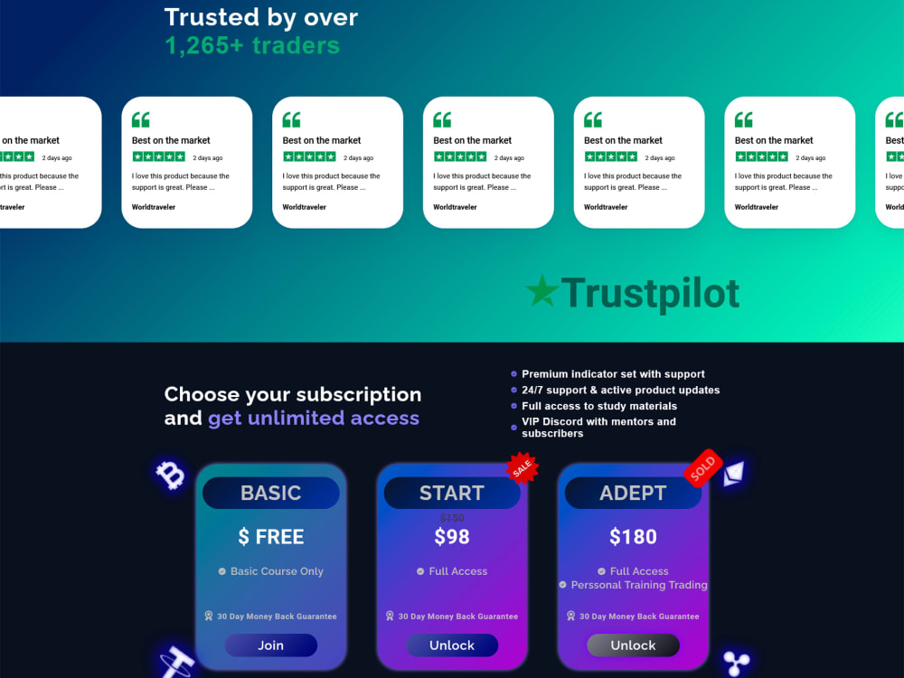 Eye-catching Landing page website +interactive animations/parallax ...