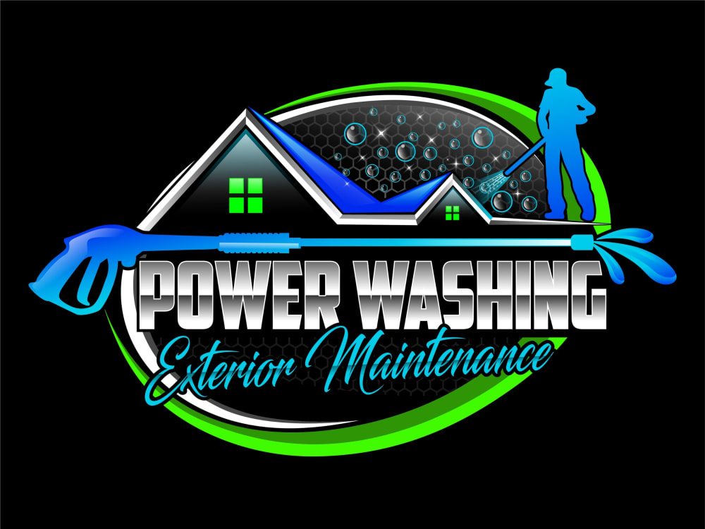 A professional power washing cleaning and pressure washing logo | Upwork