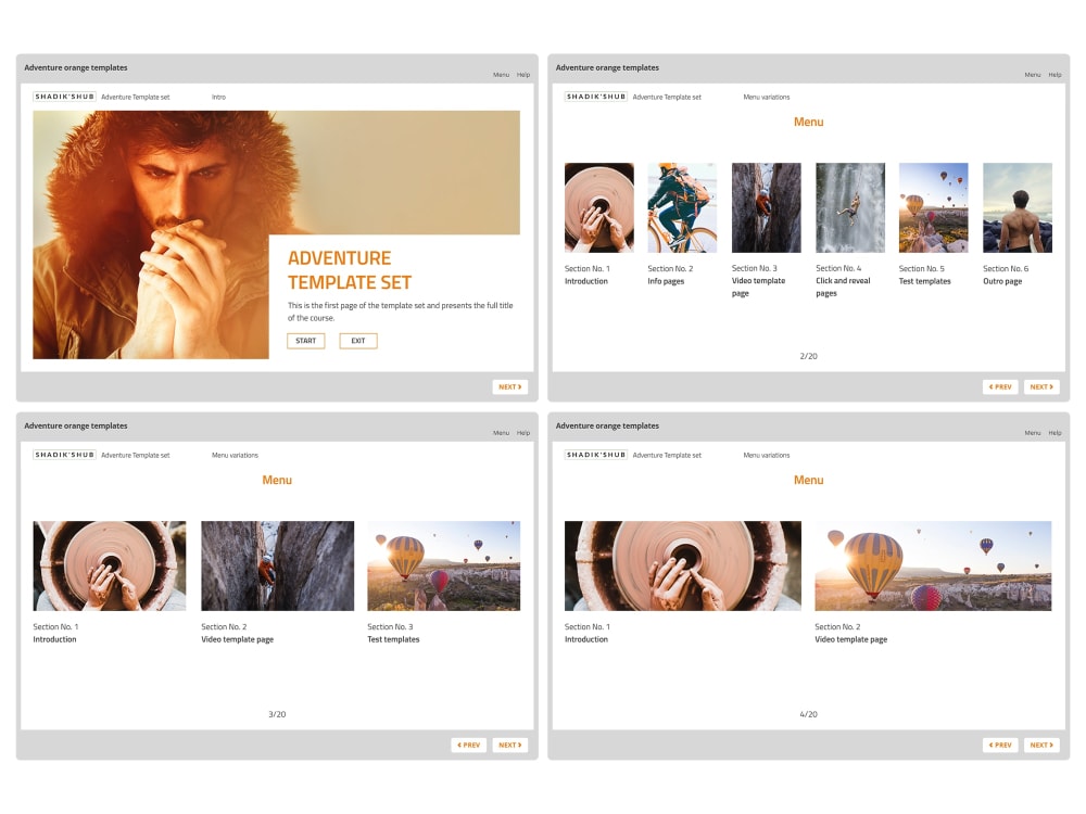 An engaging template in Articulate Storyline for your future projects ...