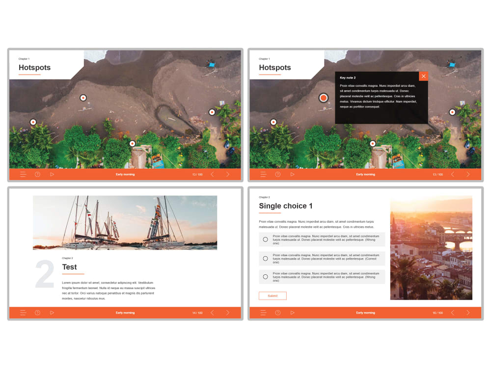 An engaging template in Articulate Storyline for your future projects ...