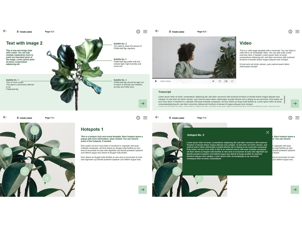 An engaging template in Articulate Storyline for your future projects ...