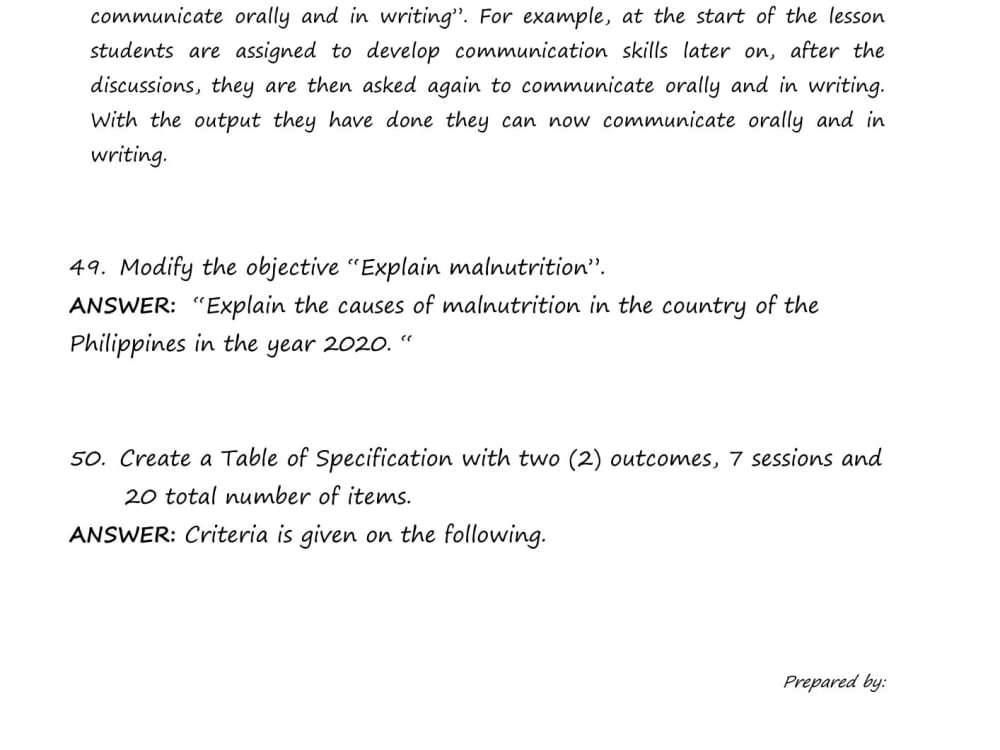 A precise and reliable standardized Questionnaire & Table of ...