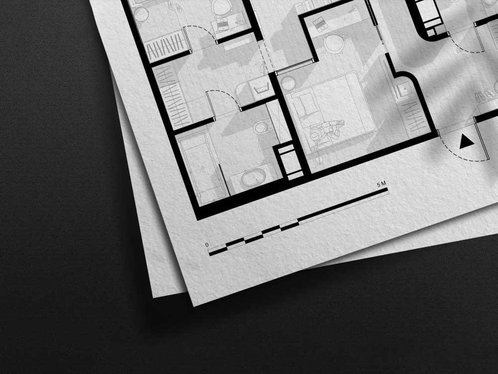 Your home floor plan options with furniture layout and dimensions | Upwork