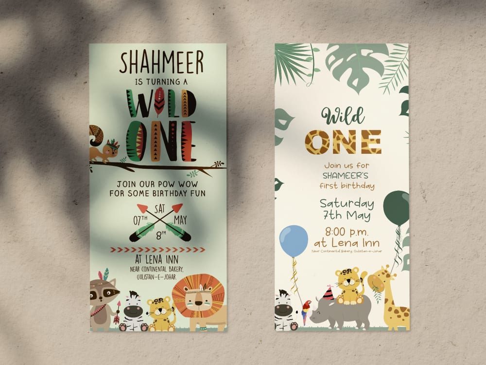 Creatively designed invitation card | Upwork