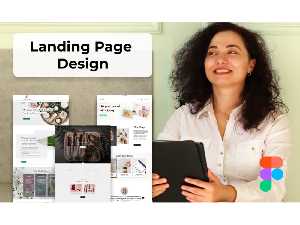 CRO landing page UI in Figma with UX attention | Upwork