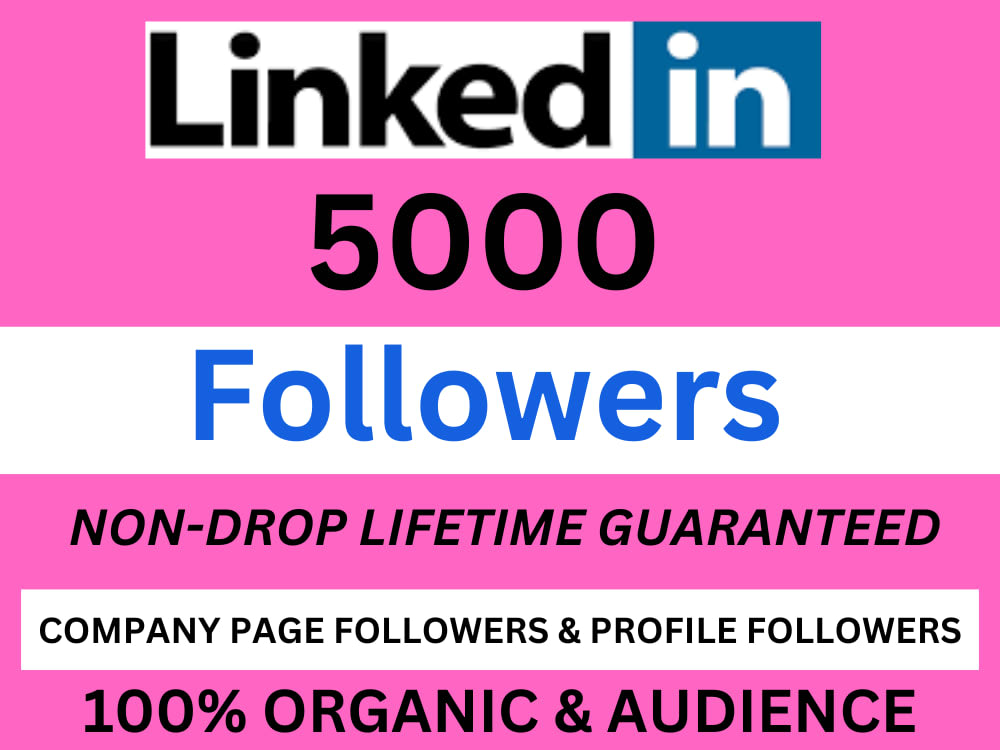 Real 10000 linkedin followers, linkedin page,linkedin profile, LinkedIn ...