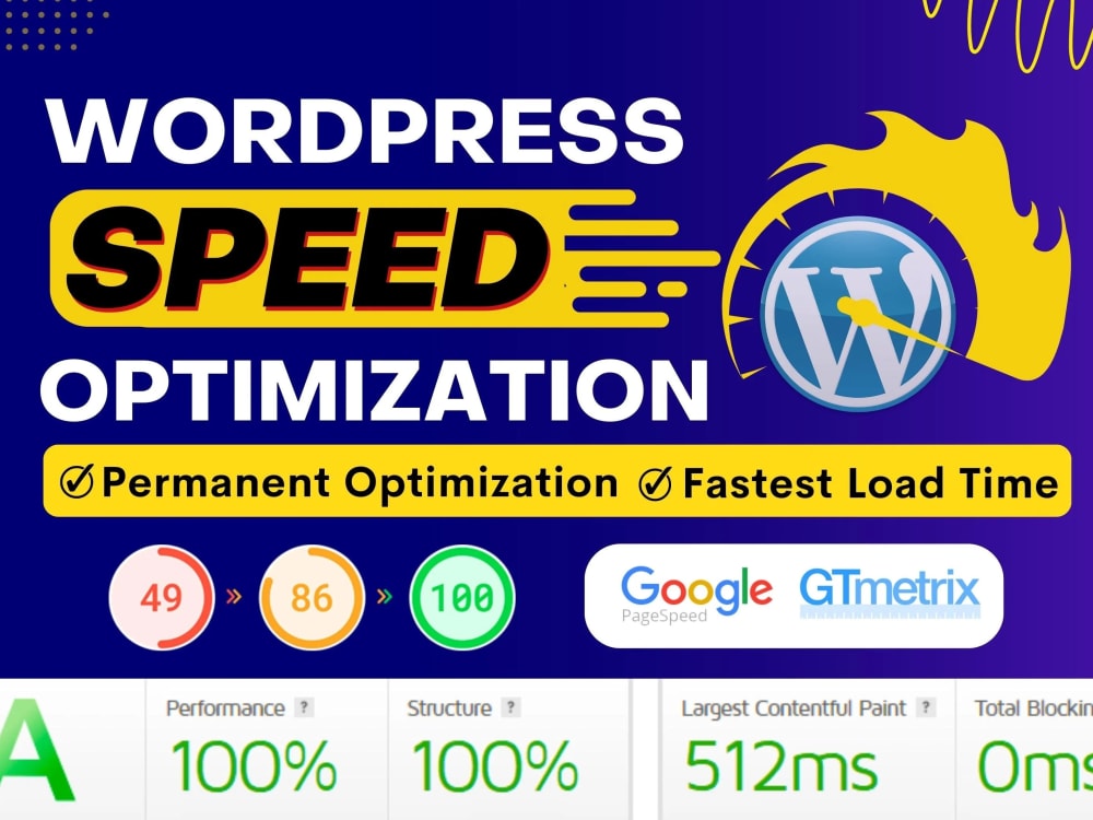 WordPress PageSpeed Optimization for google insights speeds up website | Upwork