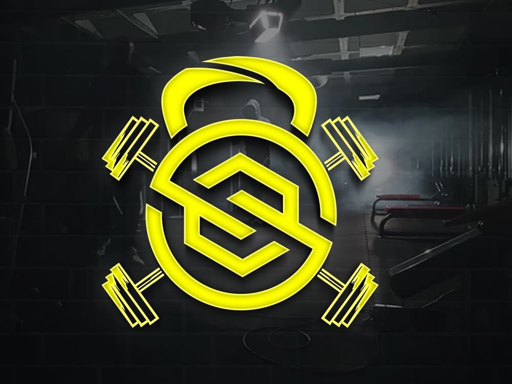 modern eye-catching fitness, gym, sports, and monogram logo in 2d and ...