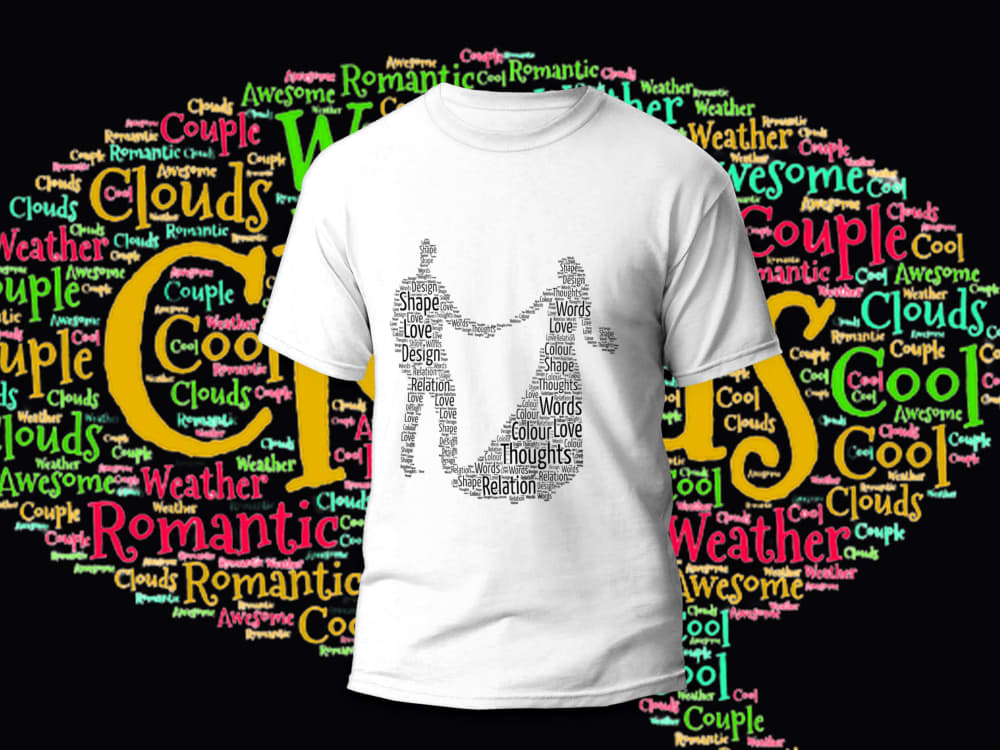 Word cloud art and custom typography t-shirt design | Upwork