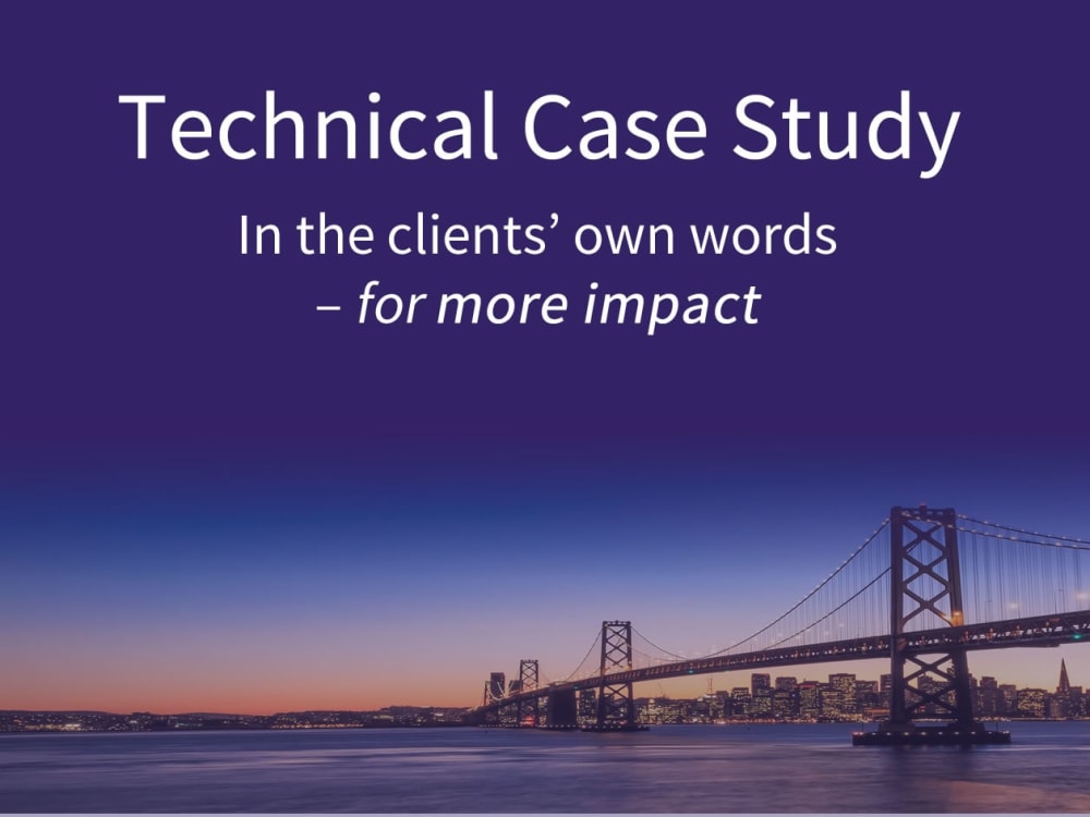 A technical case study including client interview, in the client's ...