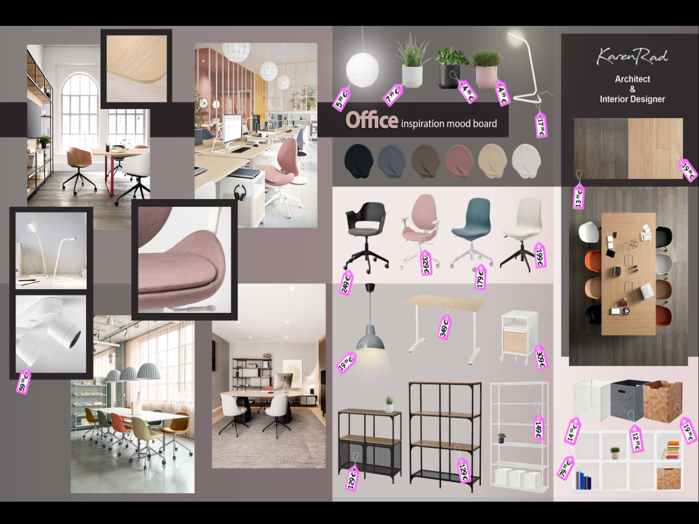 Professional mood boards, and furniture shopping lists with clickable ...