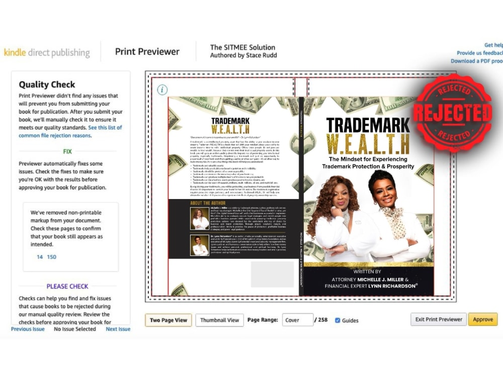 A fixed rejected, resize and design Amazon KDP paperback & hardcover ...