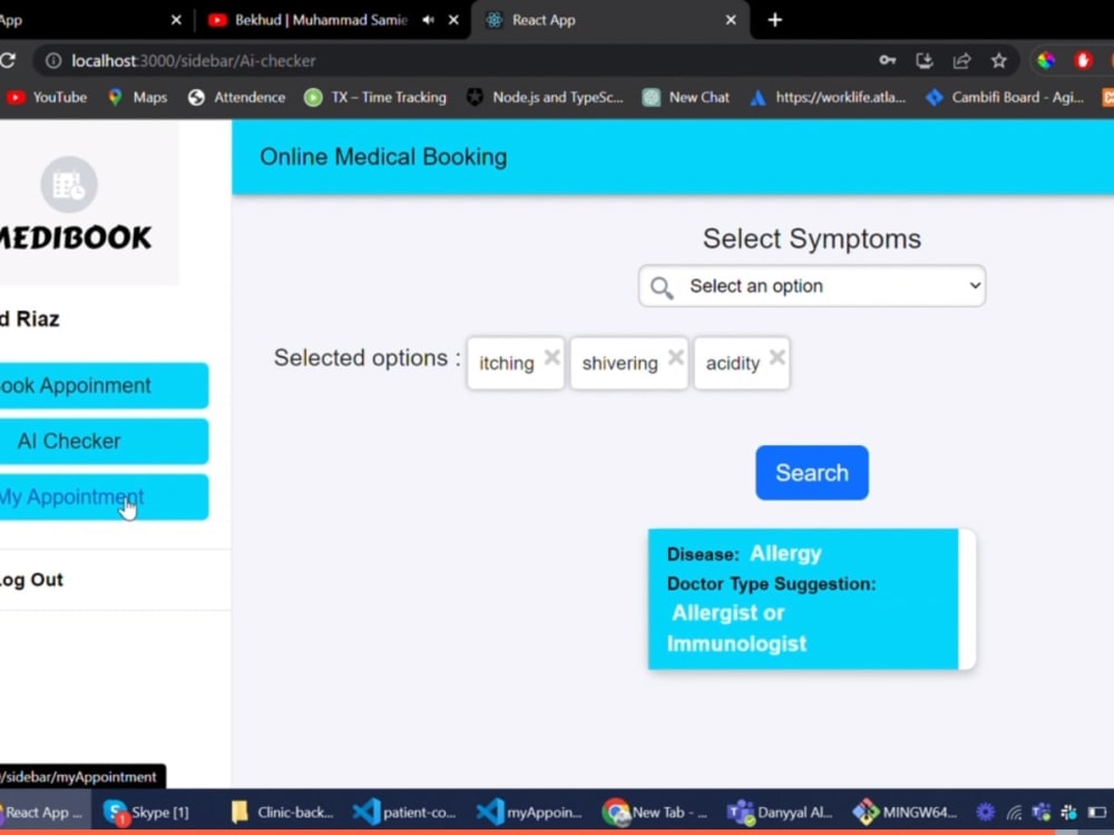 |react js||node js||full stack development||web applications| | Upwork