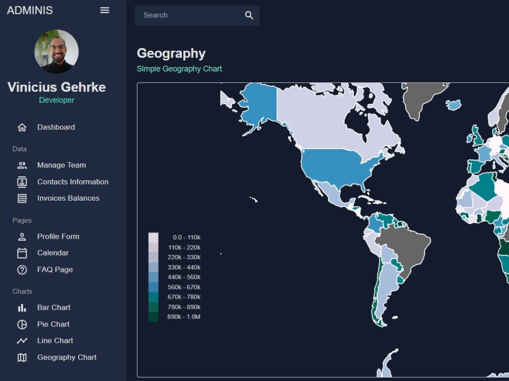 Responsive, Dark/Light Mode, Dashboard (React or Next.js) | Upwork