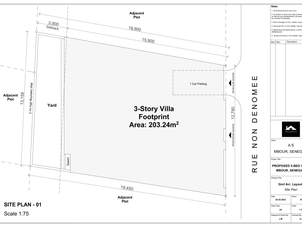 A detailed 2D CAD Site Plan for your Proposed Project. | Upwork