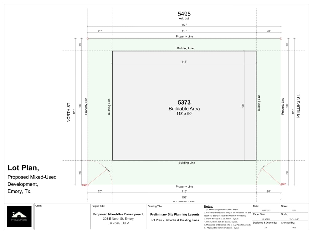 A detailed 2D CAD Site Plan for your Proposed Project. | Upwork