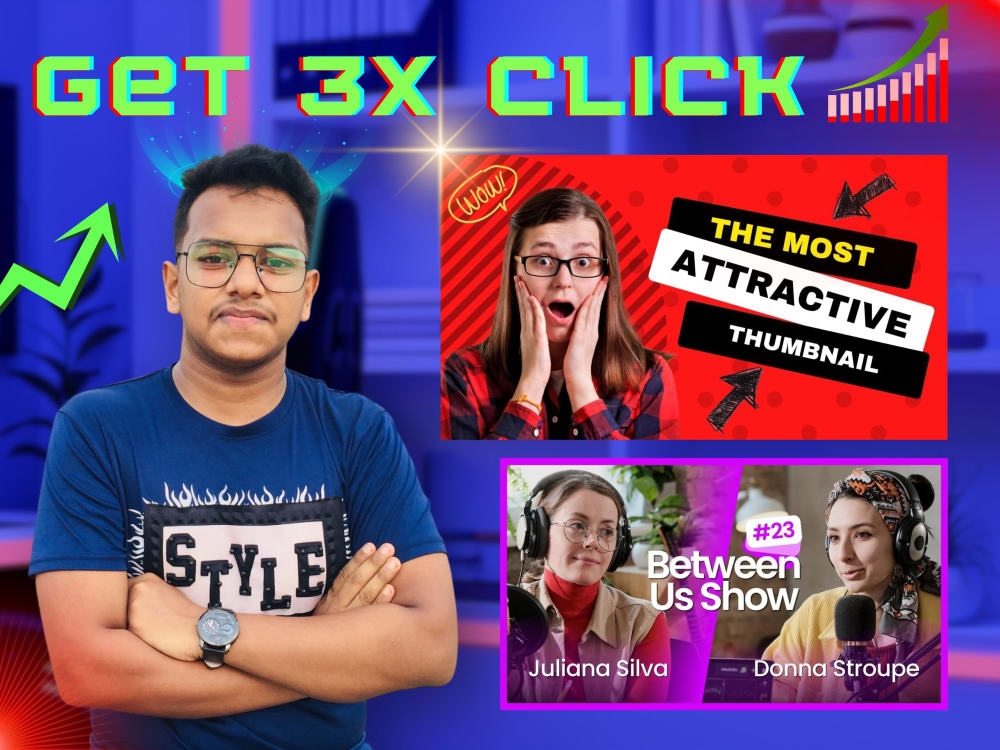 Excellent, attractive & eye-catchy YouTube thumbnail design | Upwork