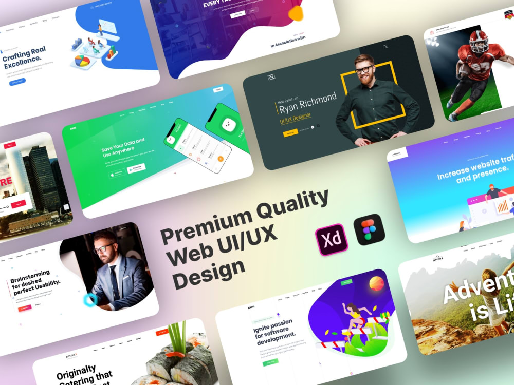 Website Landing/ Multipage UI/UX Design in Adobe XD/ Figma | Upwork