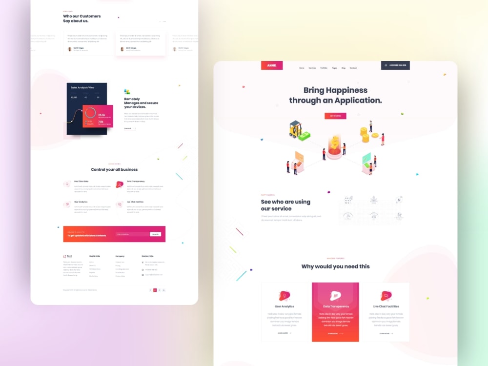 Website Landing/ Multipage UI/UX Design in Adobe XD/ Figma | Upwork