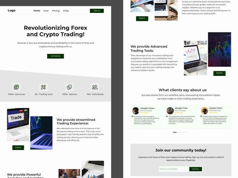 Responsive website UI UX design, web UI or landing page UI design in ...
