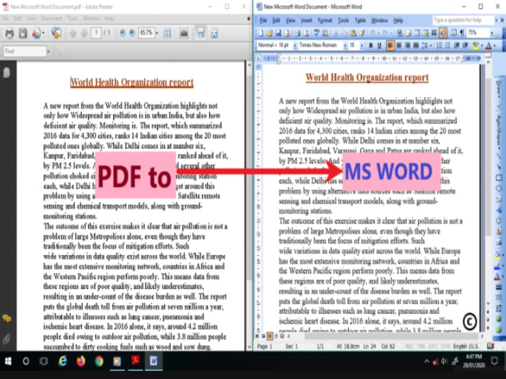 Copy paste,image to text,PDF to ms word | Upwork