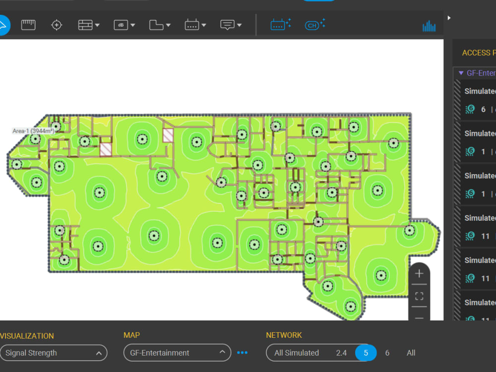 Wireless heatmap of Network with detail reports using Ekahau AI Pro ...