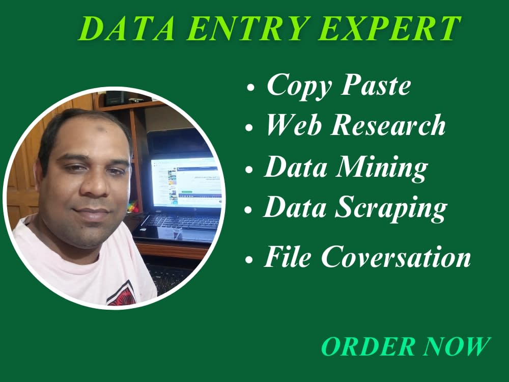 Data entry, web research, Copy Paste Expert | Upwork