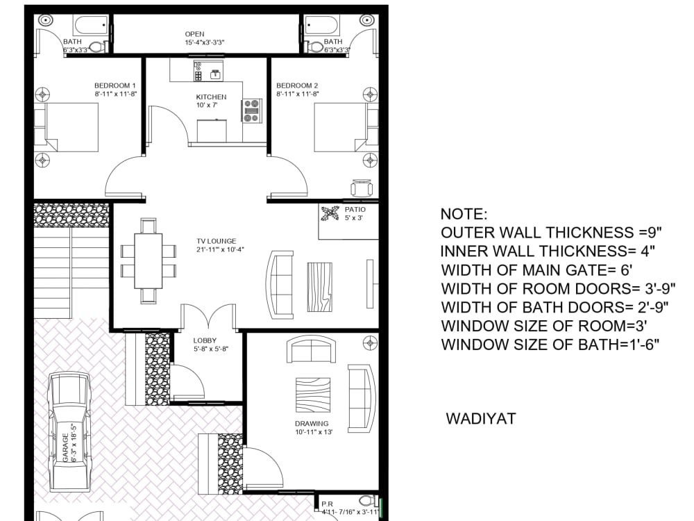 2d drawings of your floor plans and unlimited revisions | Upwork
