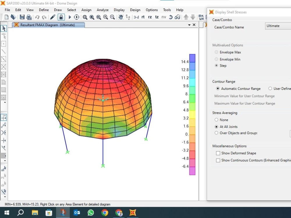 Structural Design and Analysis of an R.C. Dome on SAP2000 | Upwork