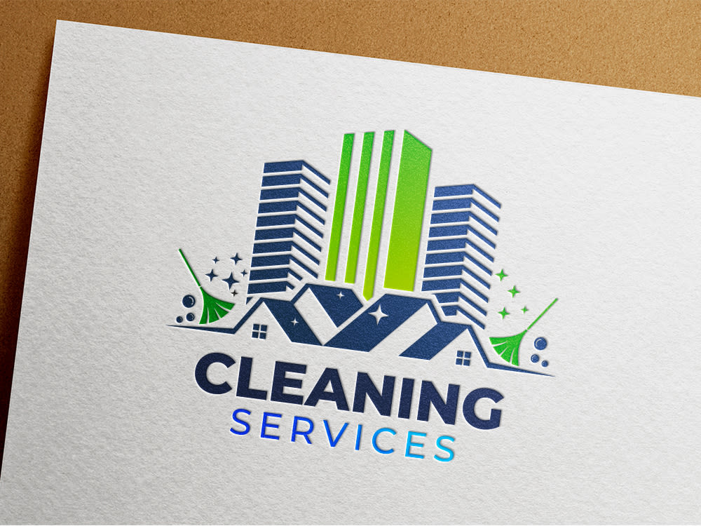A modern pressure, washing, cleaning service, and power washing LOGO ...