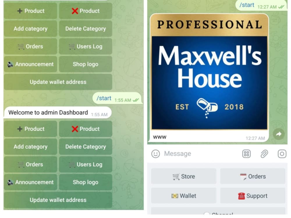 Telegram Bot Shop to sell products. | Upwork