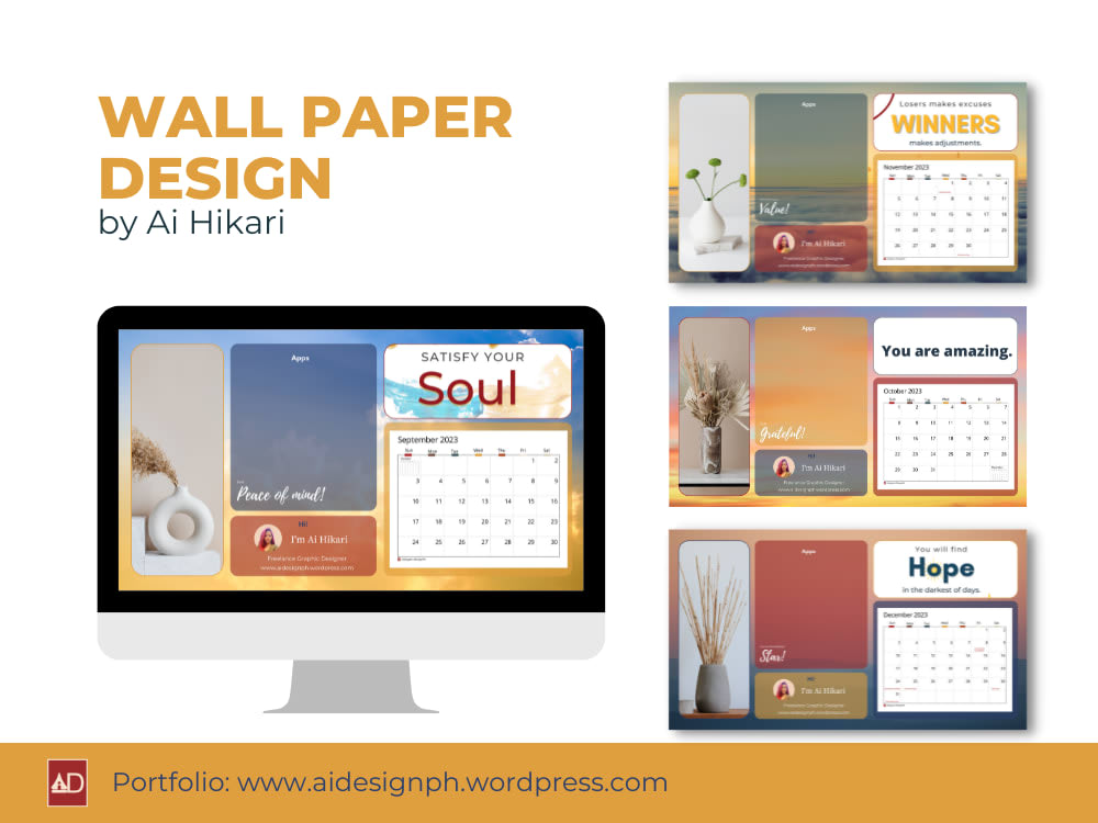Custom Calendar wallpaper that aligns with your branding and needs | Upwork