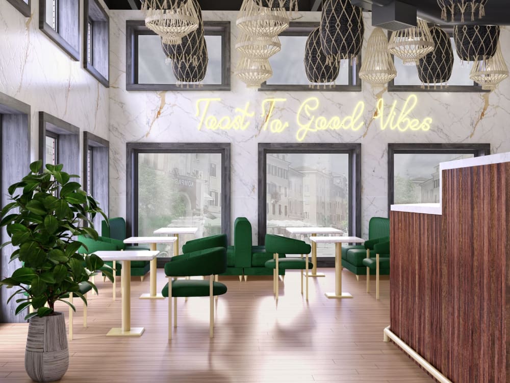 Restaurant, Cafeteria and Coffee Shop Interior Design and 3d Rendering ...