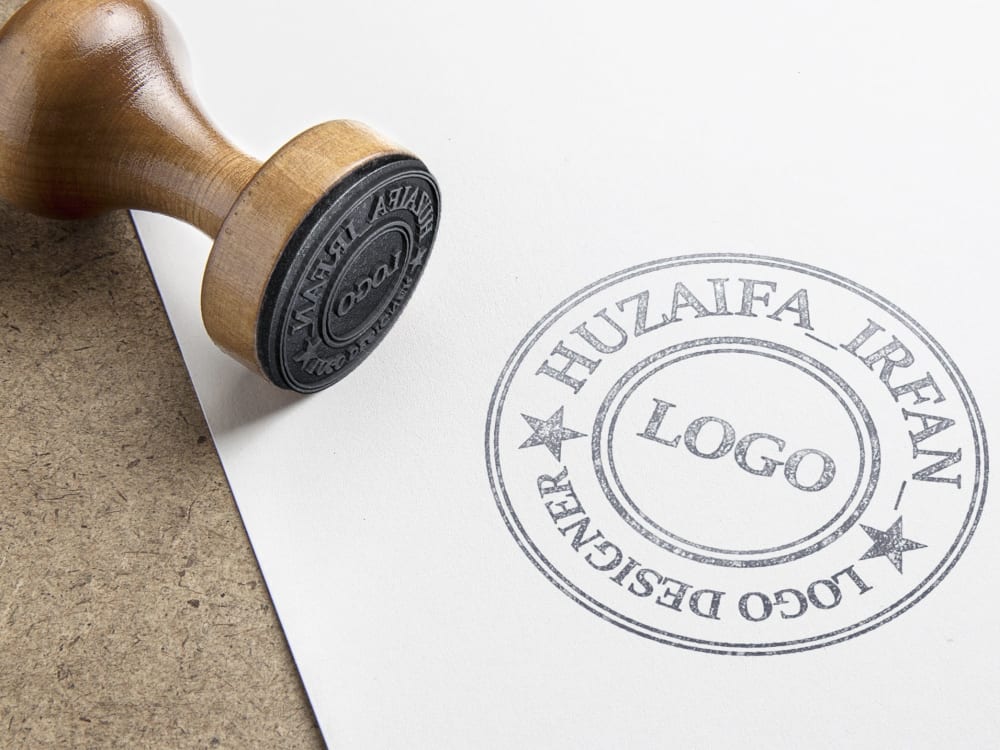 An awesome or eye catchy emblem stamp seal logo design digital stamp ...