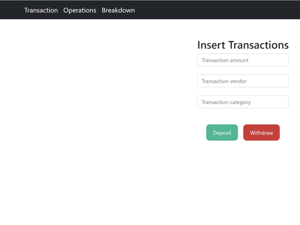 Bank react project with mongodb database | Upwork