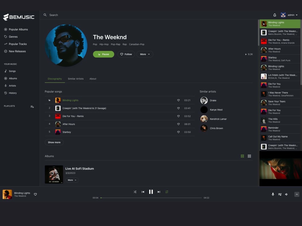 BeMusic - Music Streaming Engine | Upwork