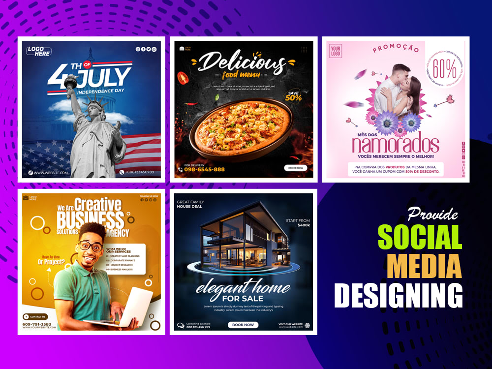 Engaging post design for all social media platforms and businesses ...