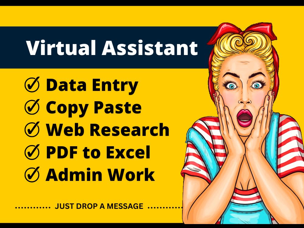 Virtual assistant for data entry, copy paste, web research, PDF to ...
