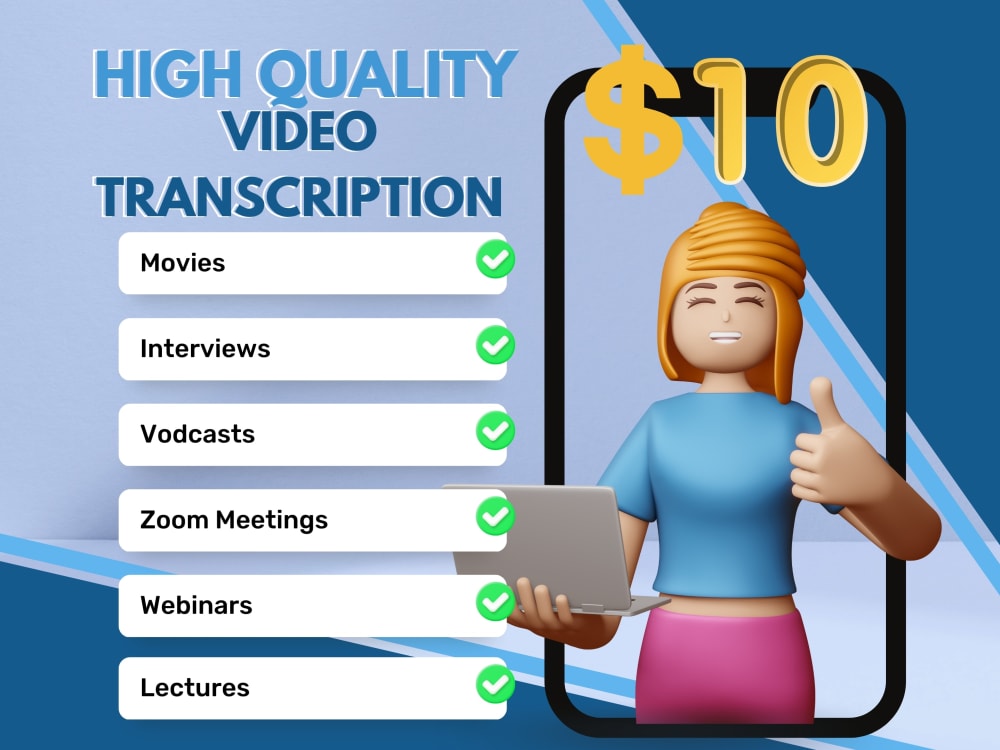 High-quality video transcription with timestamps and revisions | Upwork
