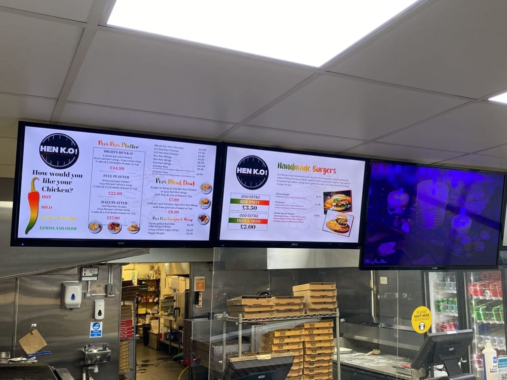 Tv screen menu card flyer poster banner digital menu dine in and take ...