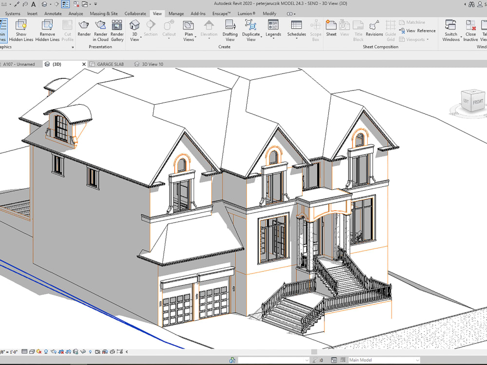 3d Revit Bim building Model From 2D Plans in Autocad (or PDF,Handle ...