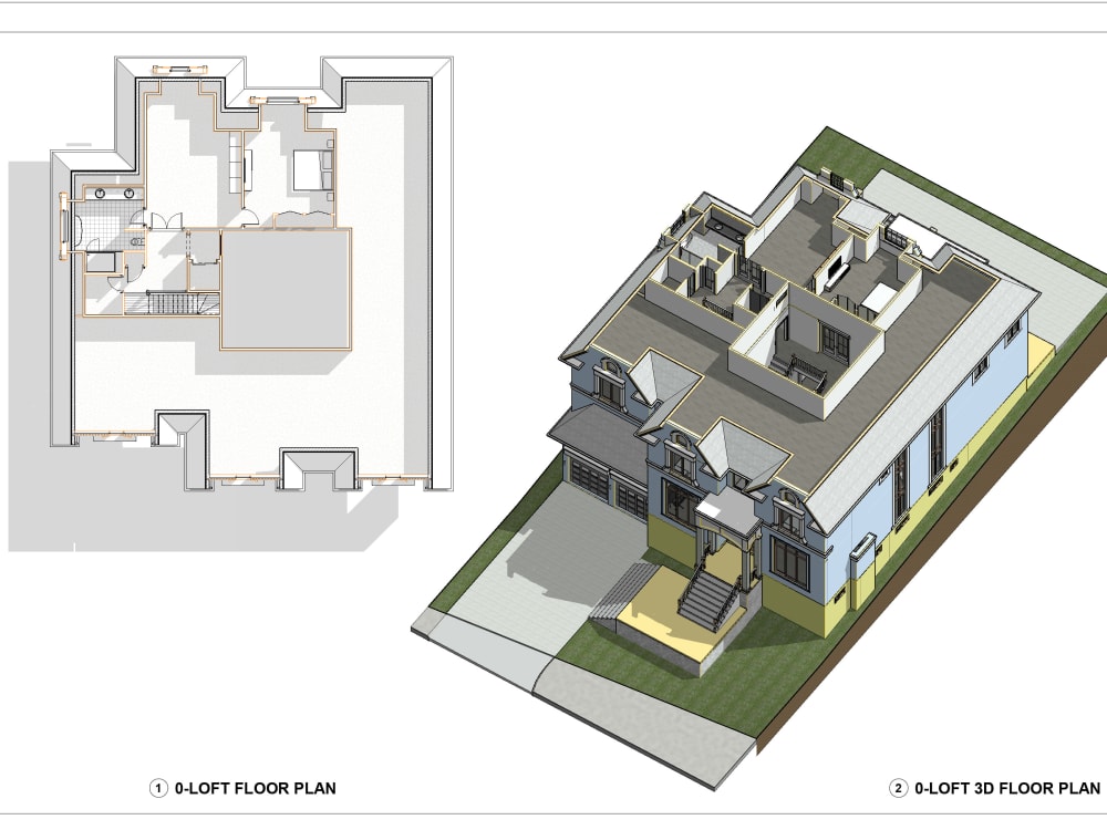 3d Revit Bim building Model From 2D Plans in Autocad (or PDF,Handle ...